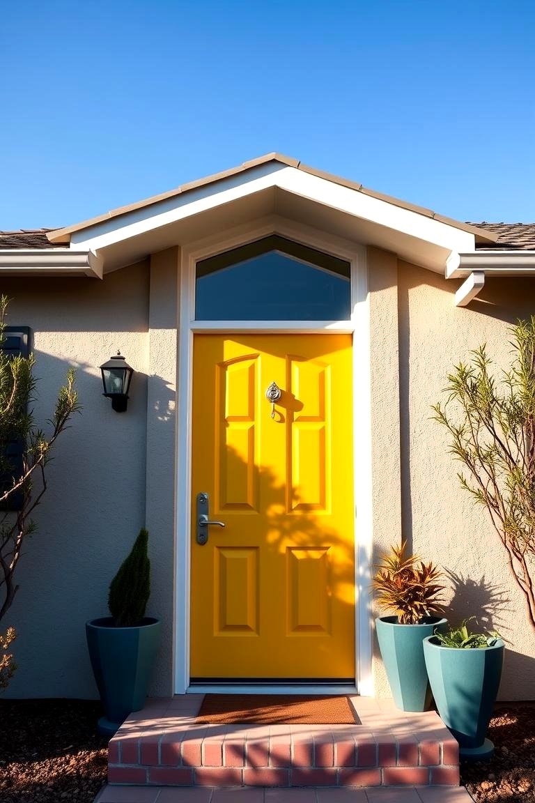 30 Retro Mid-Century Front Door Colors to Boost Curb Appeal