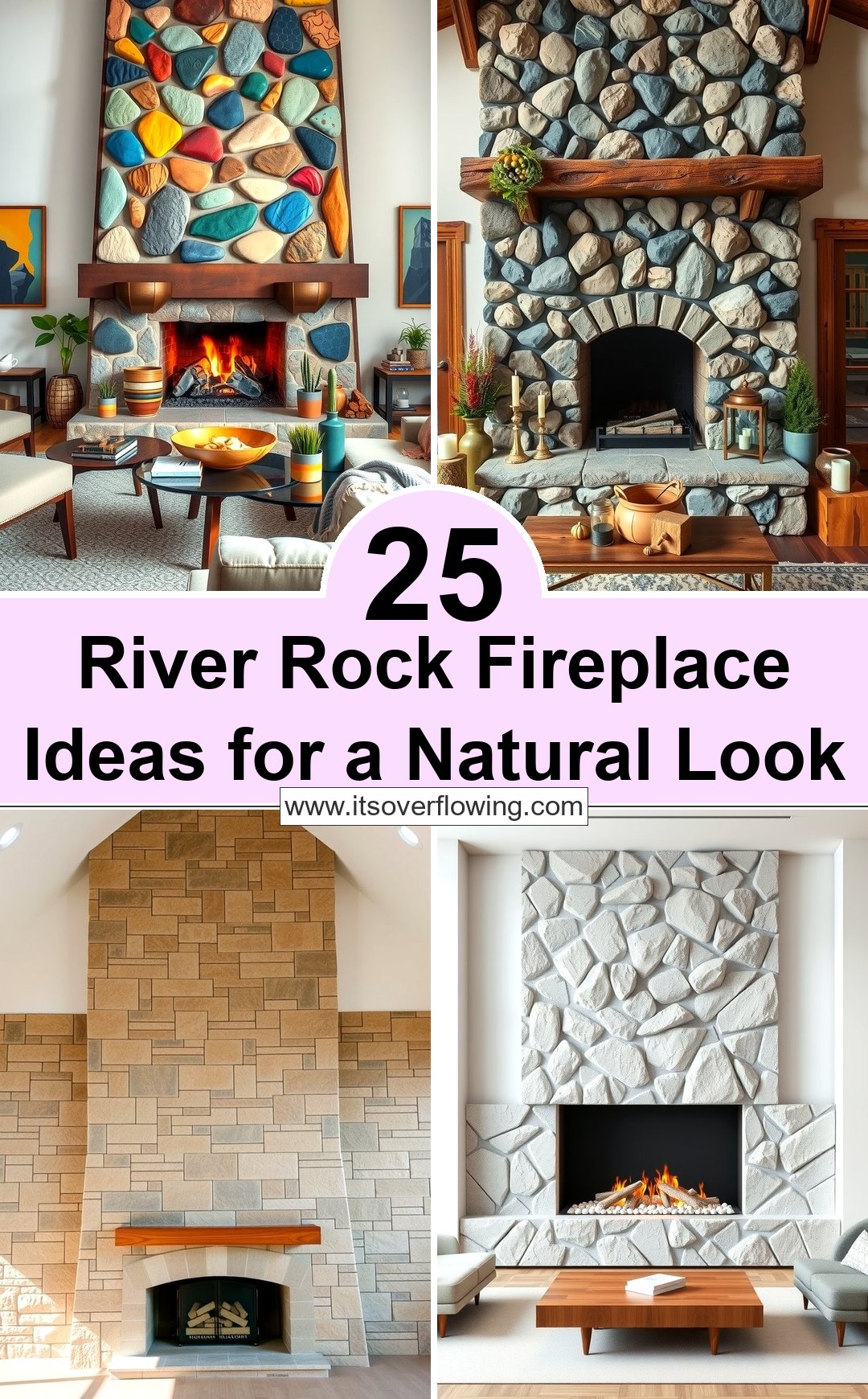 25 River Rock Fireplace Ideas for a Natural Look