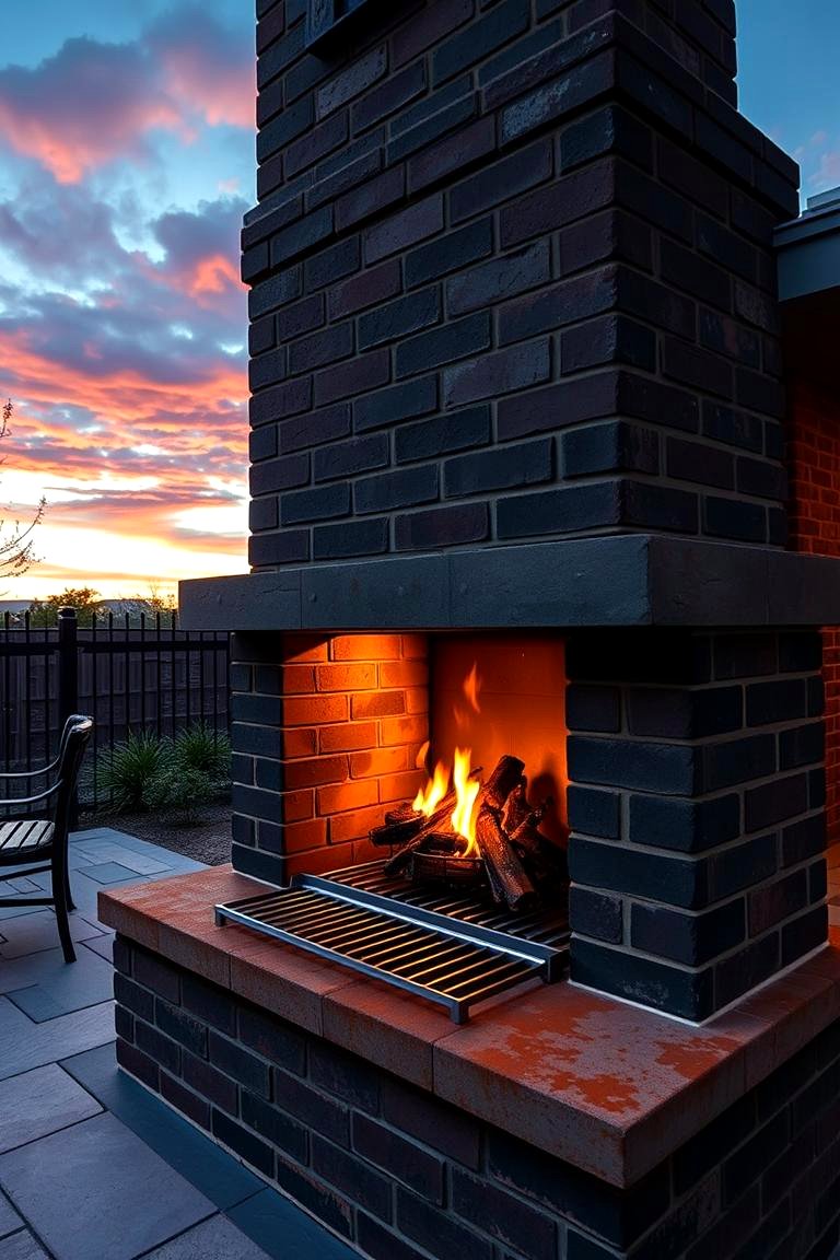 30 Black Brick Fireplace Ideas for Dramatic Focal Points