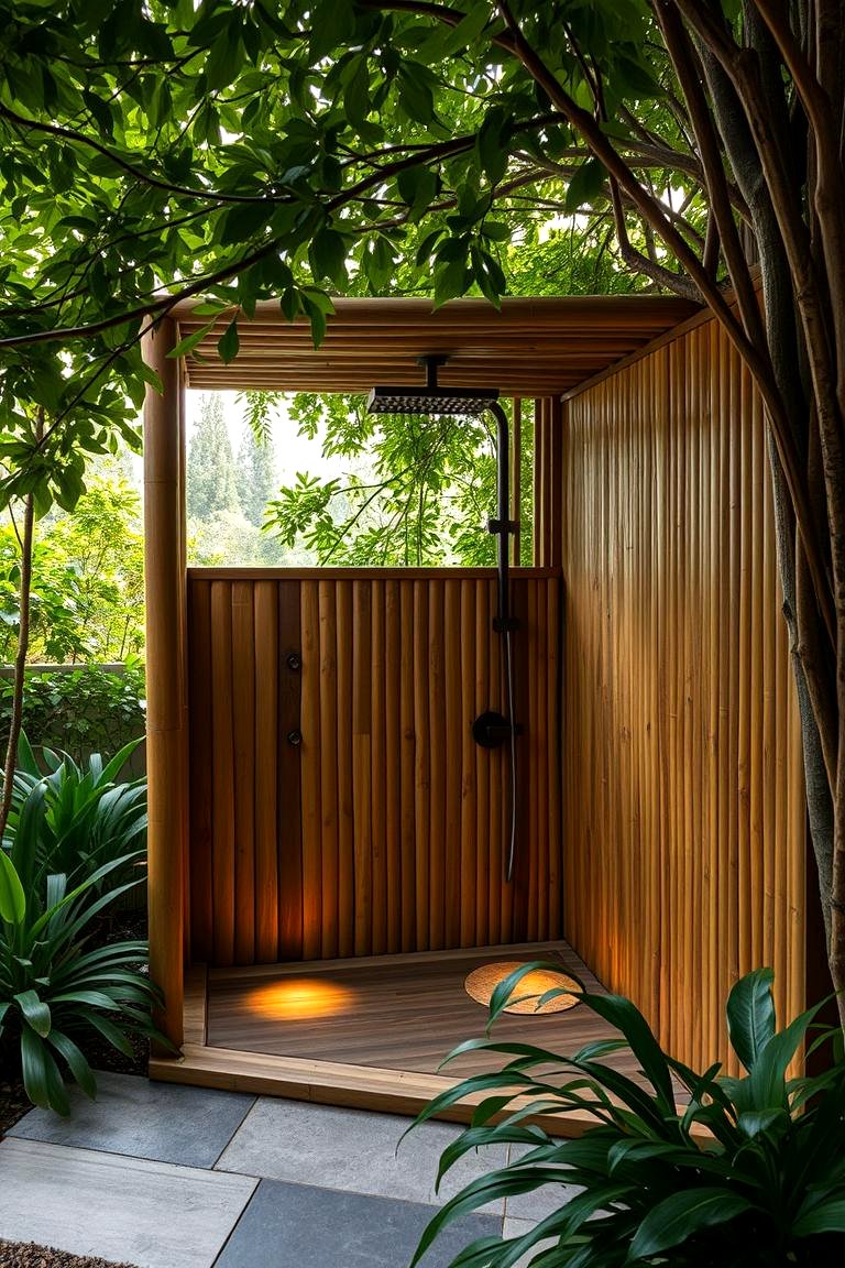 21 Outdoor Shower Designs for Poolside Luxury & Functionality