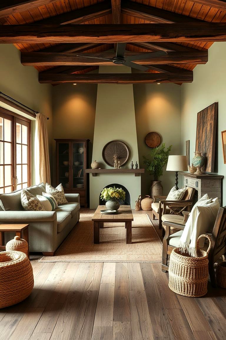30 Rustic Sage Green Living Room Ideas for Earthy Elegance
