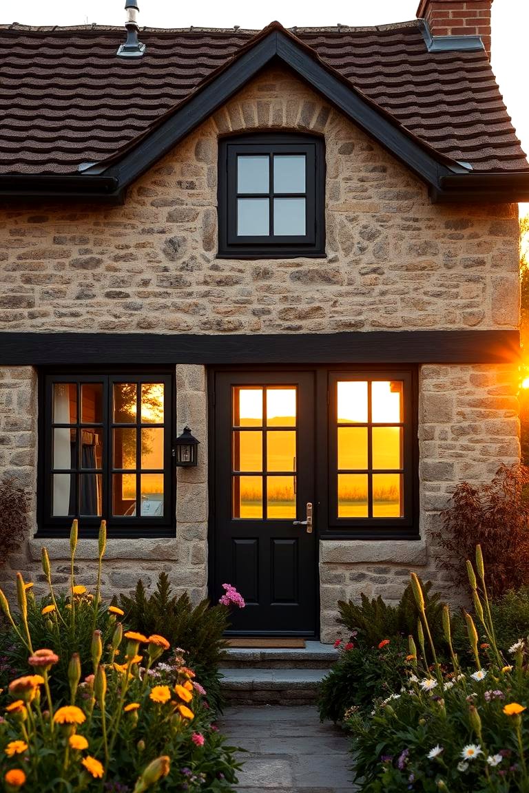 30 Modern House Designs With Black Windows Inspiration
