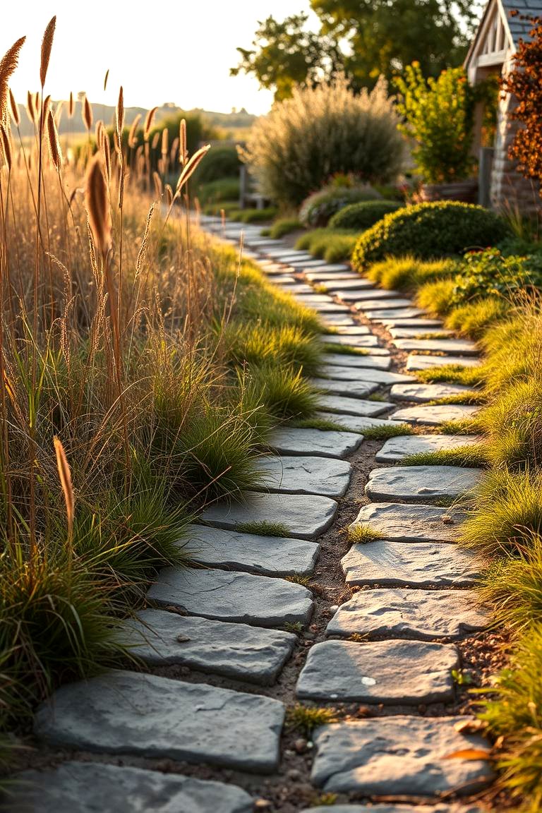 30 Flagstone Walkway Ideas for Charming Pathways