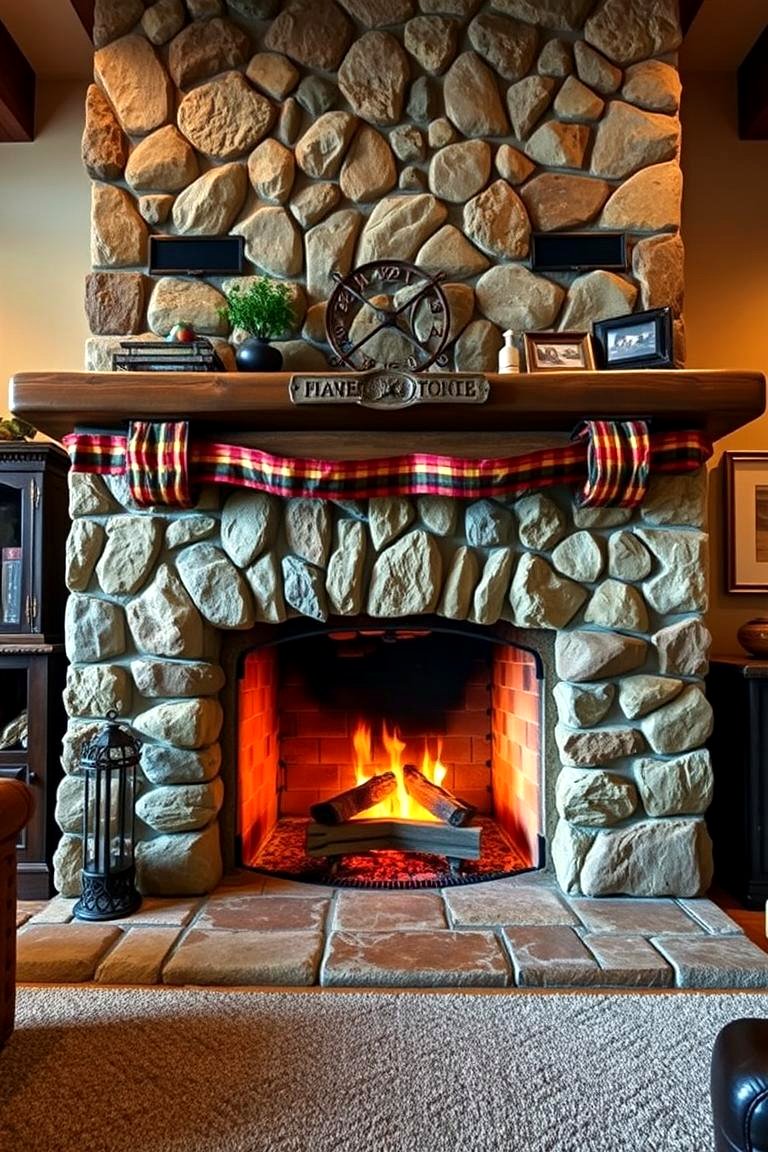 21 Rustic Stone Fireplace Designs for Cozy Living Rooms