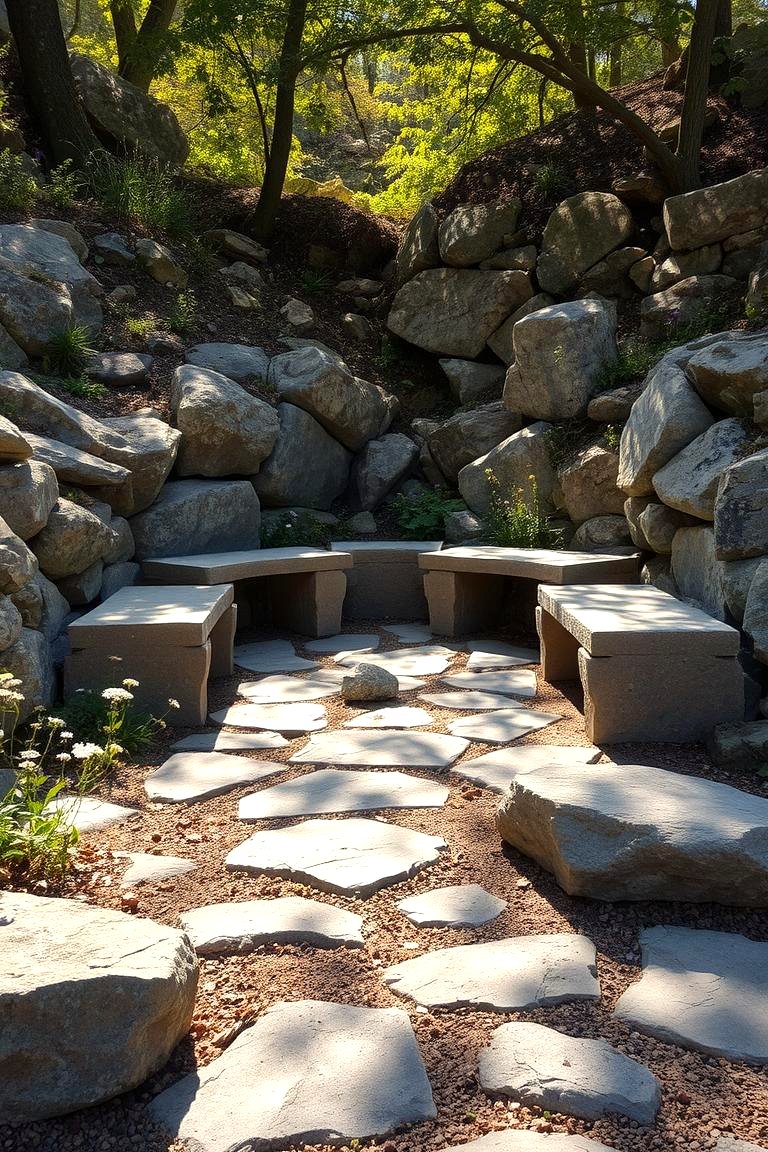 30 Stone Garden Ideas for Natural Outdoor Landscaping Designs