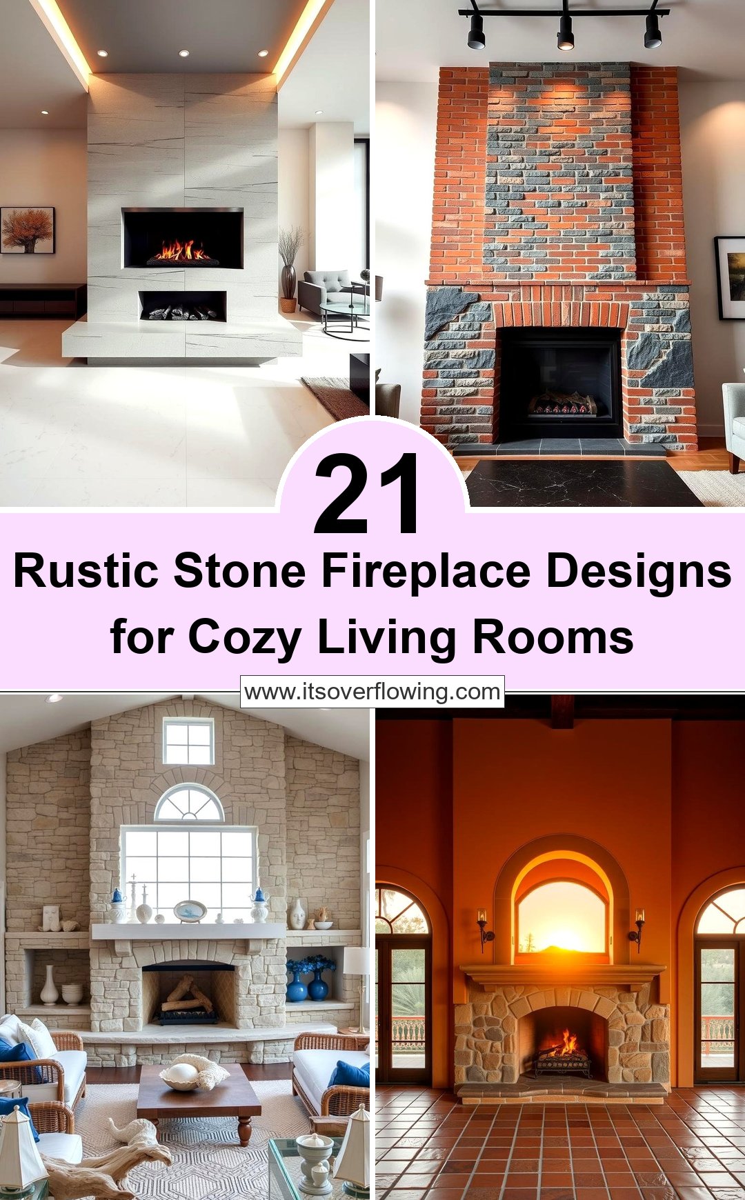 21 Rustic Stone Fireplace Designs for Cozy Living Rooms