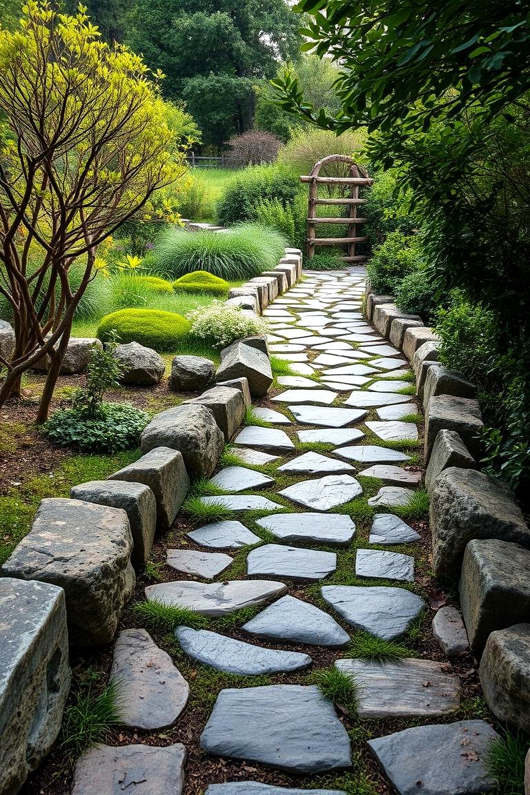17 Rock Walkway Ideas for Natural and Low-Maintenance Paths