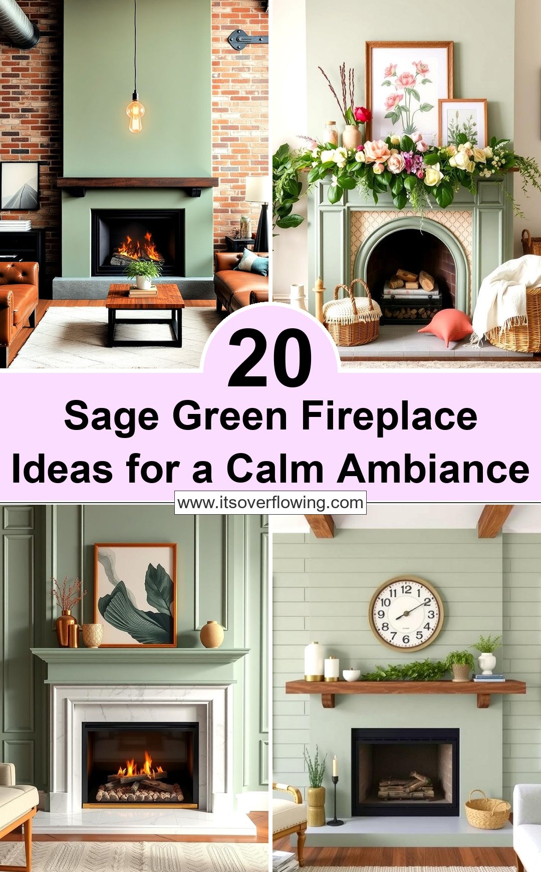 20 Sage Green Fireplace Ideas for a Calm Ambiance