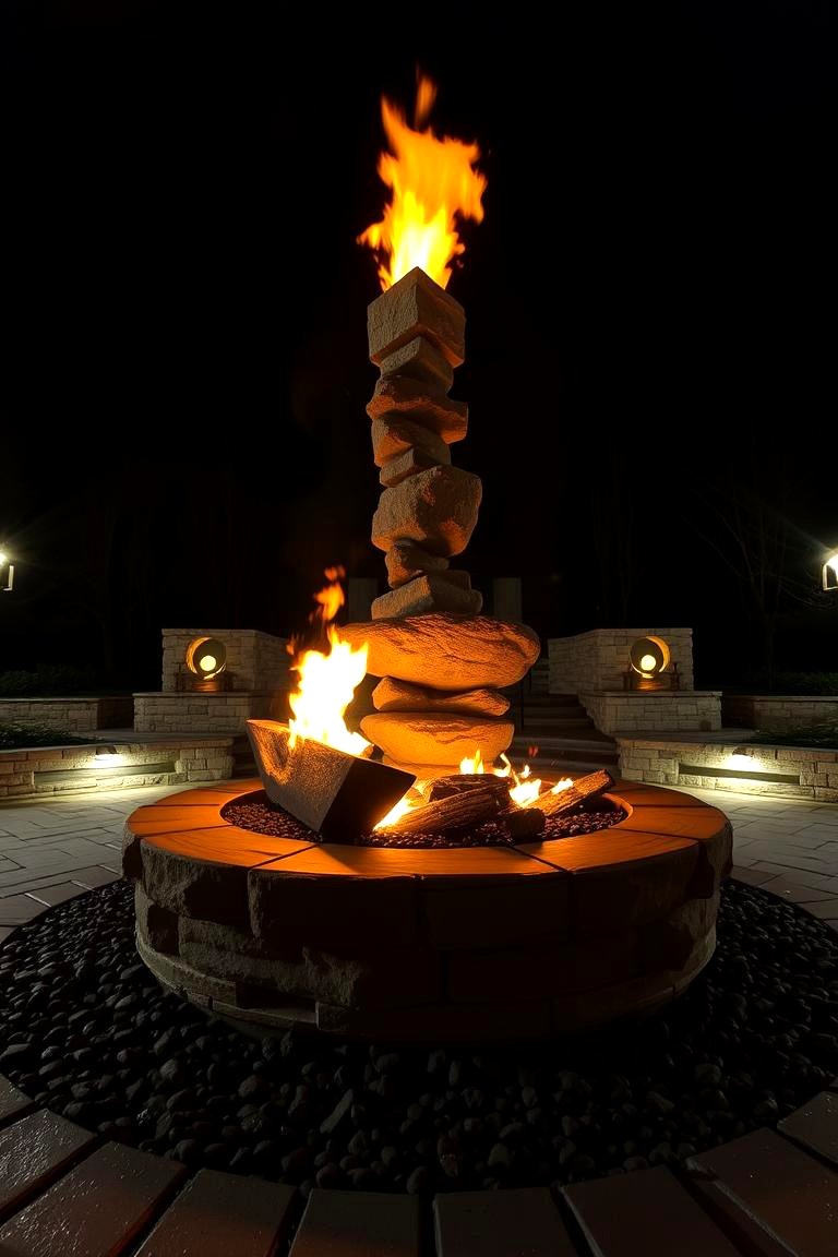 30 Elegant Stone Fire Pit Ideas for Backyard Entertaining