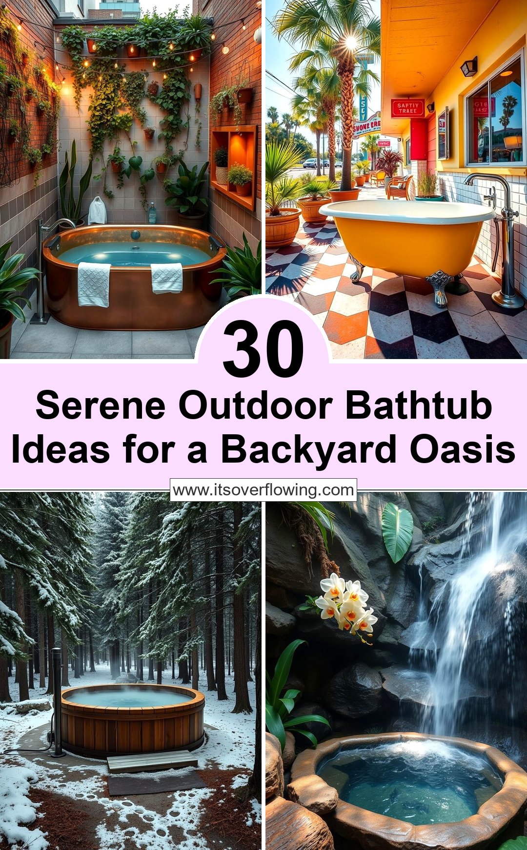 30 Serene Outdoor Bathtub Ideas for a Backyard Oasis