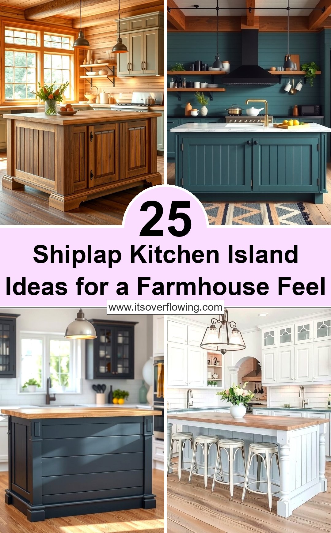 25 Shiplap Kitchen Island Ideas for a Farmhouse Feel
