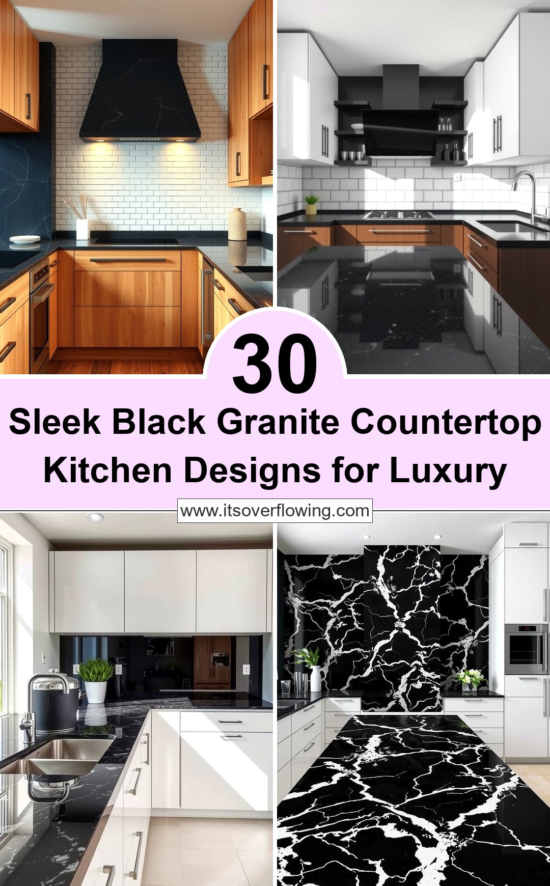 30 Sleek Black Granite Countertop Kitchen Designs for Luxury