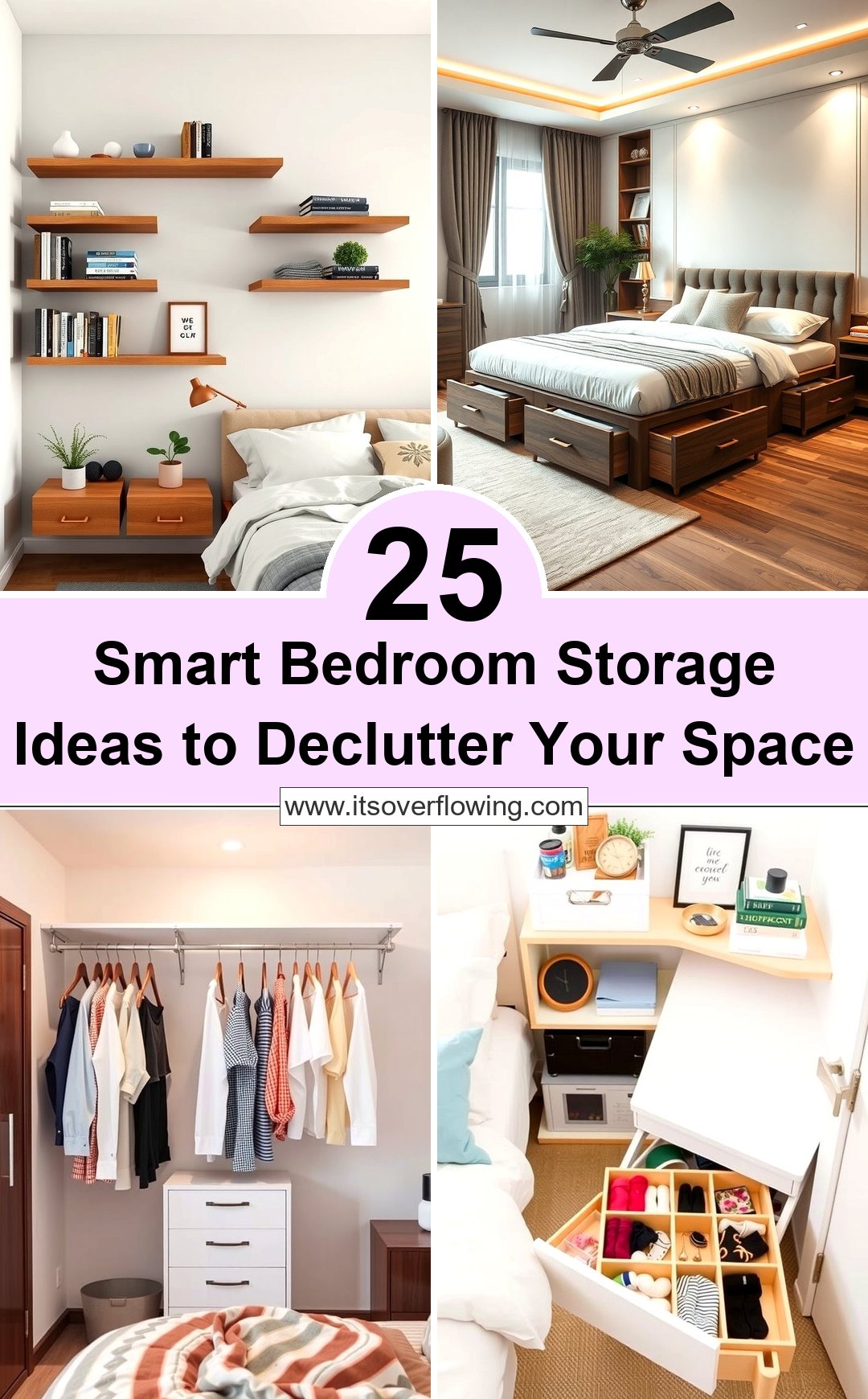 25 Smart Bedroom Storage Ideas to Declutter Your Space