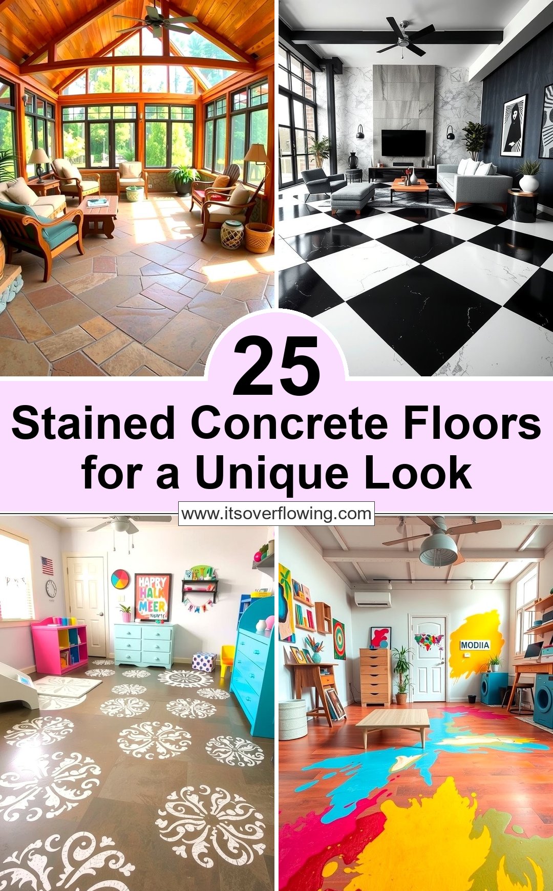 25 Stained Concrete Floors for a Unique Look