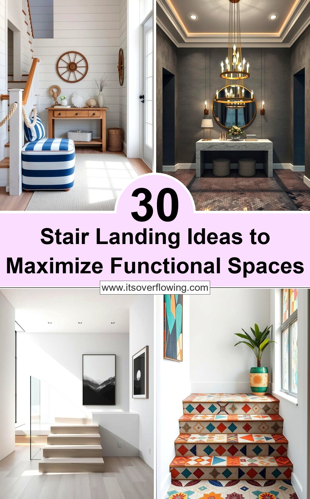 30 Stair Landing Ideas to Maximize Functional Spaces
