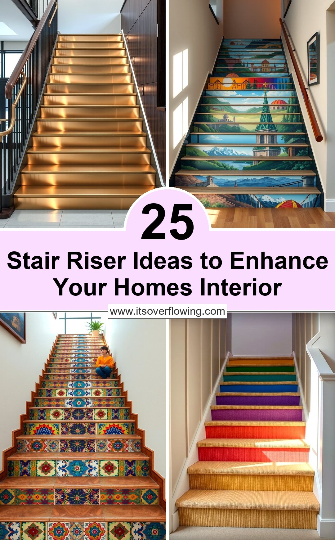25 Stair Riser Ideas to Enhance Your Home's Interior