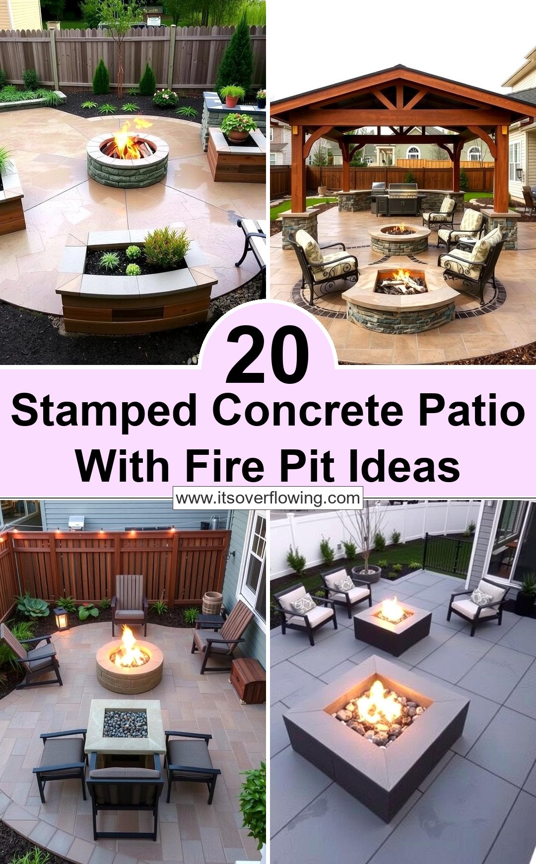 20 Stamped Concrete Patio With Fire Pit Ideas