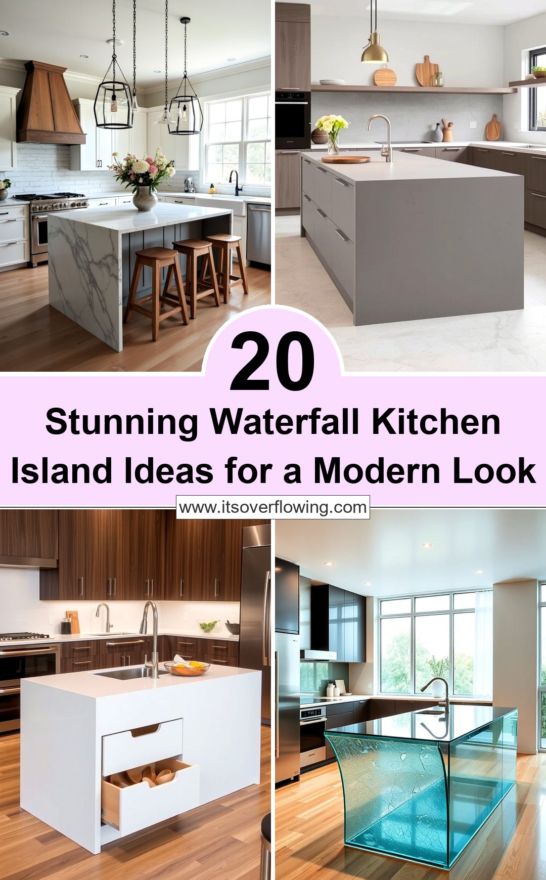 20 Stunning Waterfall Kitchen Island Ideas for a Modern Look