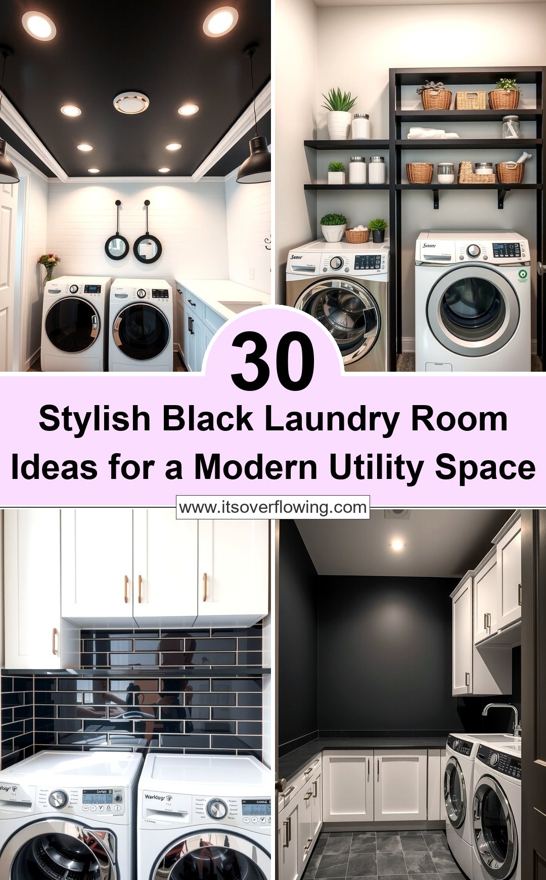 30 Stylish Black Laundry Room Ideas for a Modern Utility Space