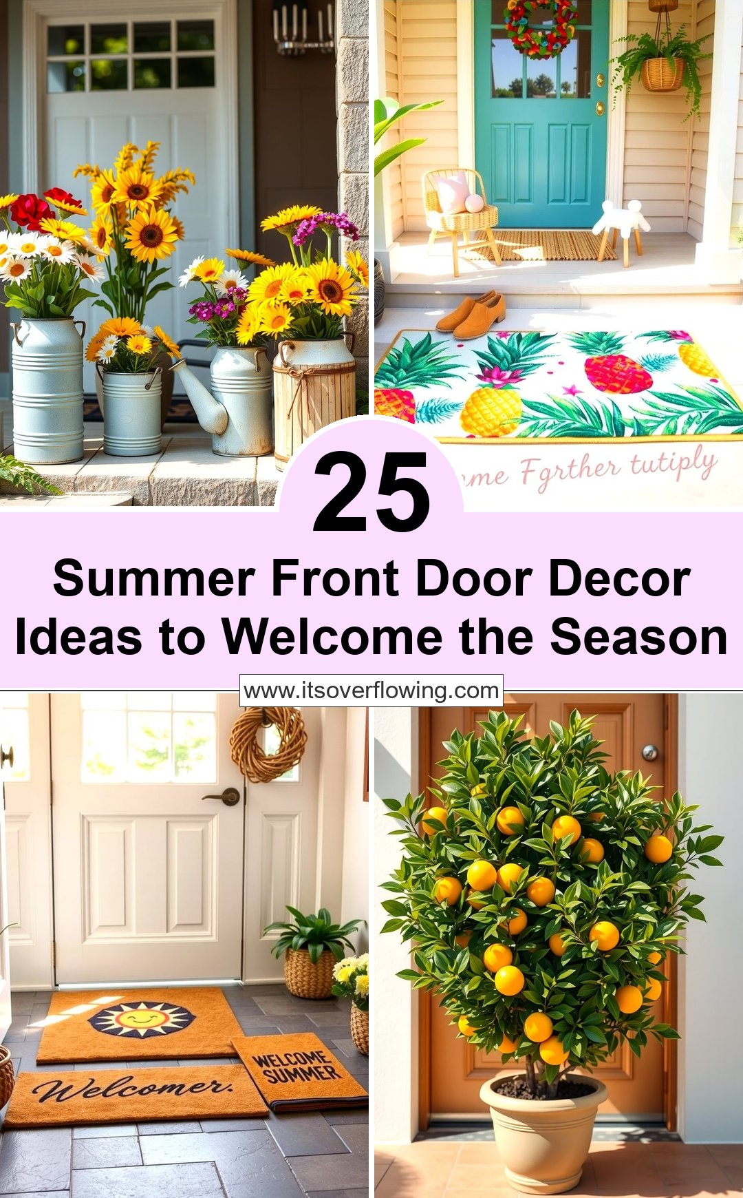 25 Summer Front Door Decor Ideas to Welcome the Season