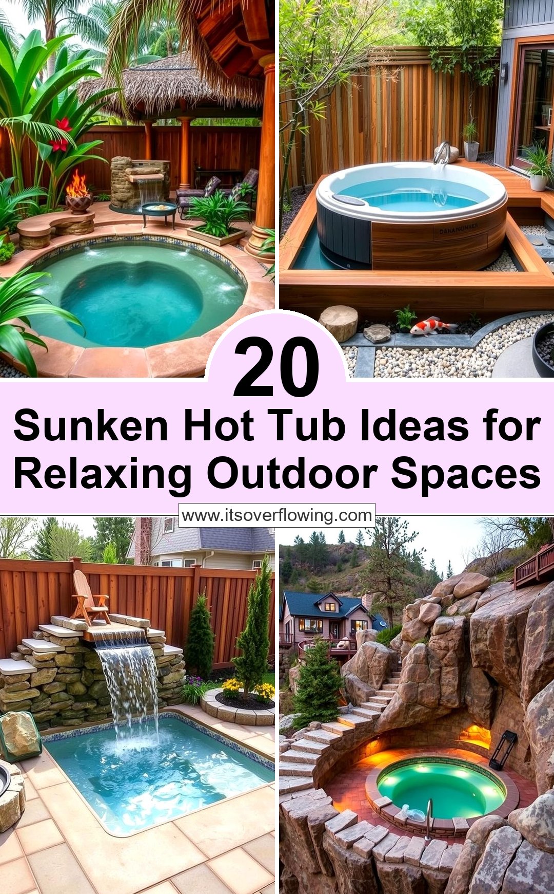 20 Sunken Hot Tub Ideas for Relaxing Outdoor Spaces
