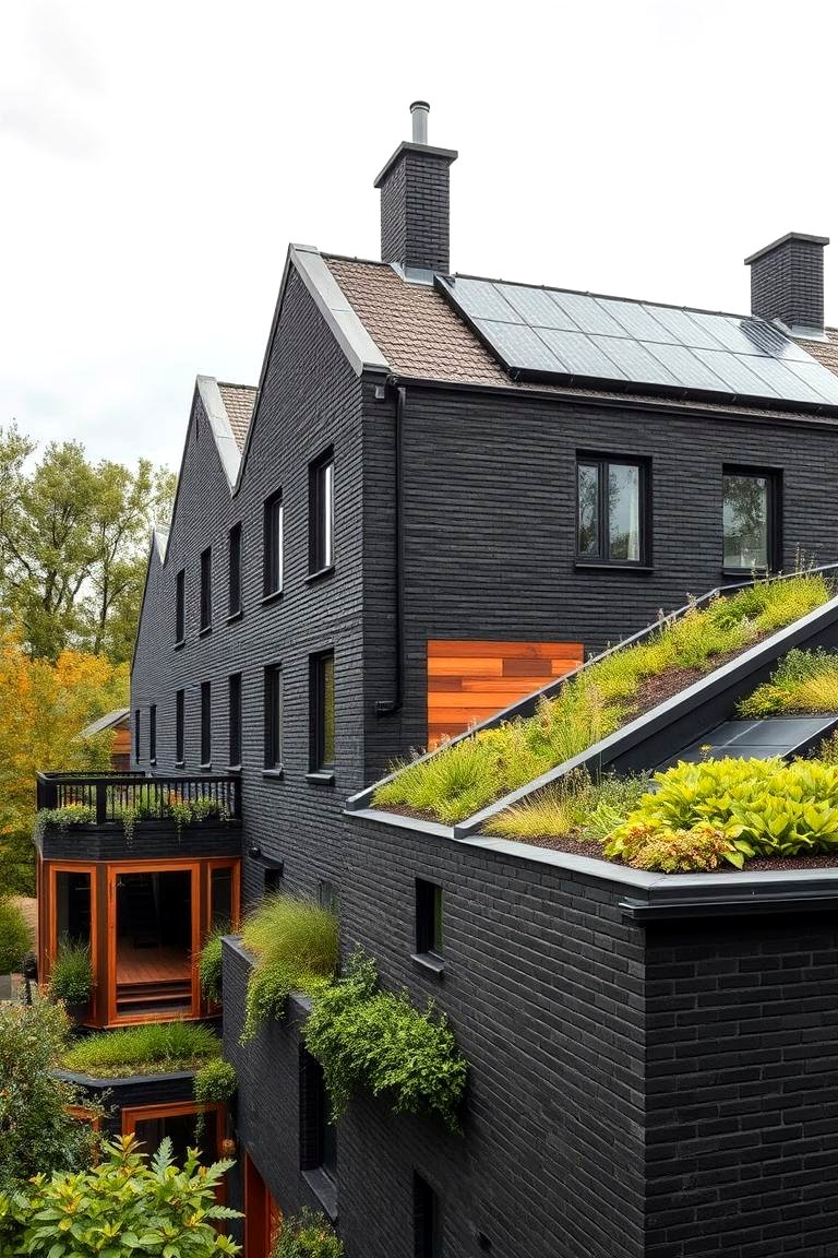30 Black Brick House Exteriors for Bold Curb Appeal