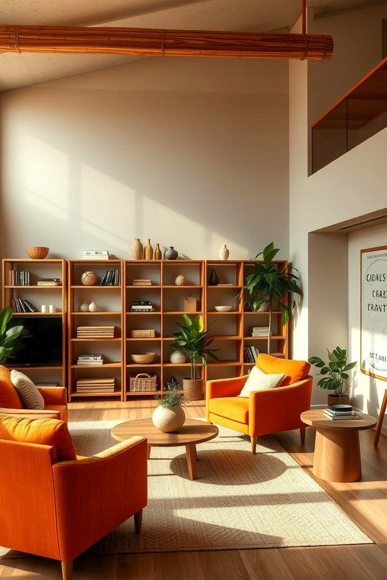 30 Green and Orange Living Room Ideas for Bold Style
