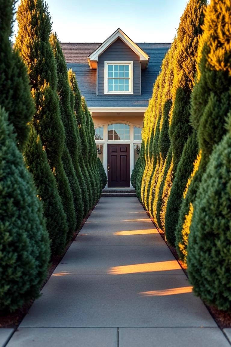 30 Front Yard Evergreen Landscaping Ideas for Year-Round Beauty