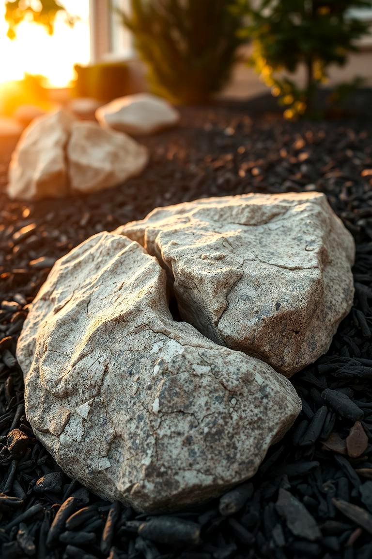 21 Front Yard Landscaping Ideas With Rocks and Mulch