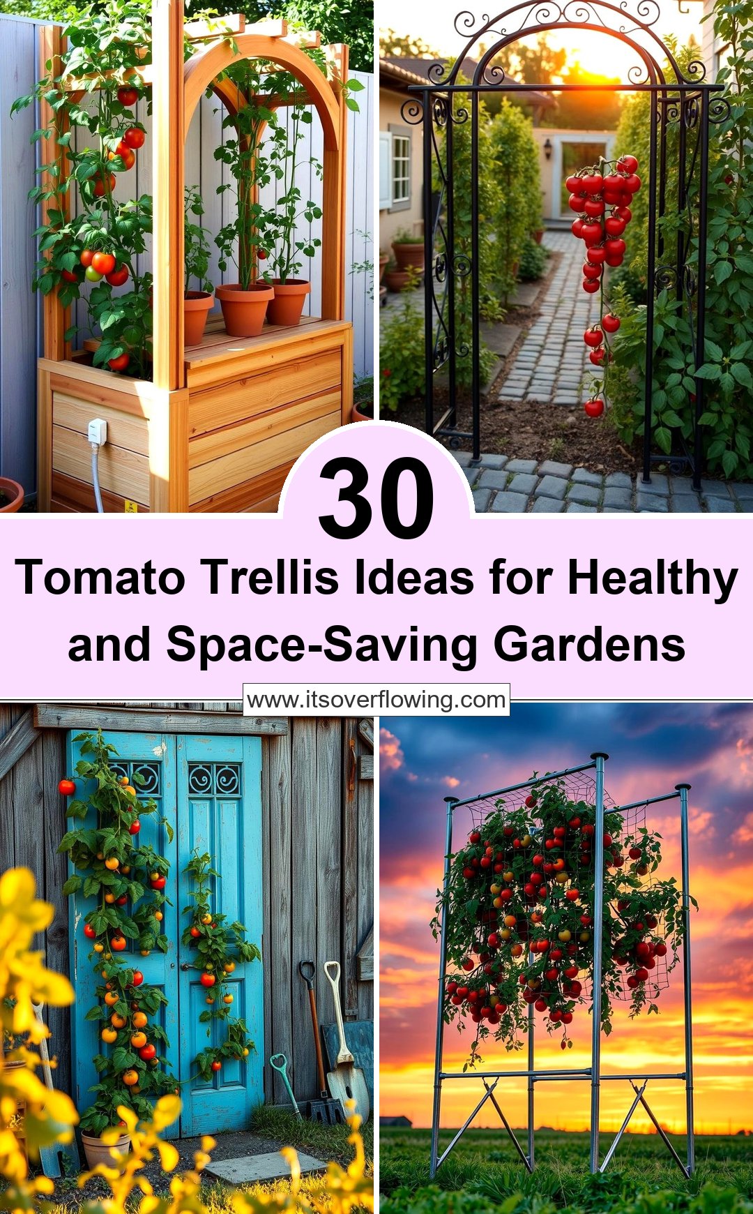30 Tomato Trellis Ideas for Healthy & Space-Saving Gardens