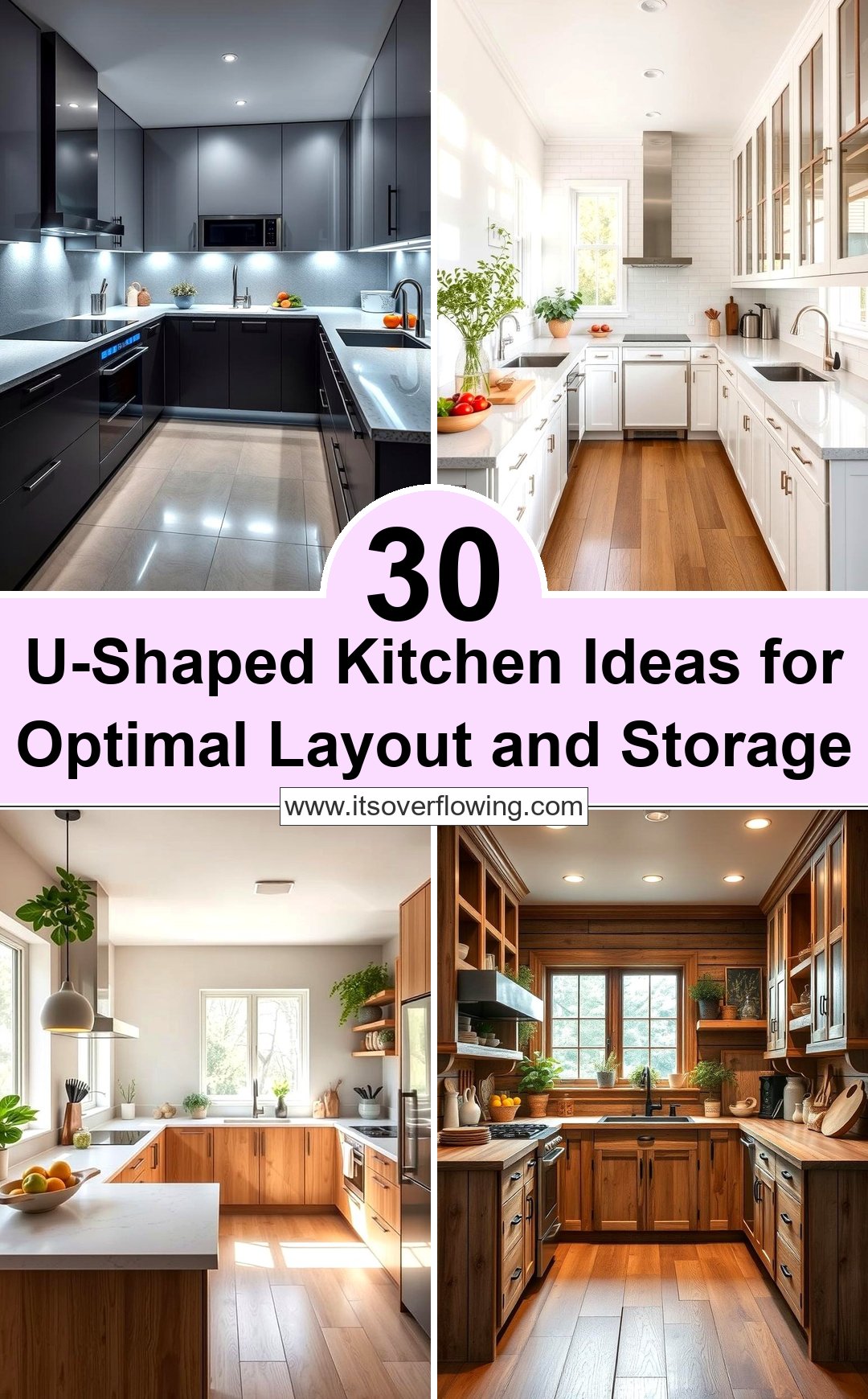 30 U-Shaped Kitchen Ideas for Optimal Layout and Storage