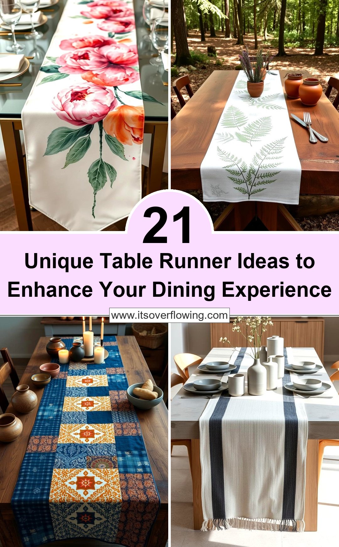 21 Unique Table Runner Ideas to Enhance Your Dining Experience