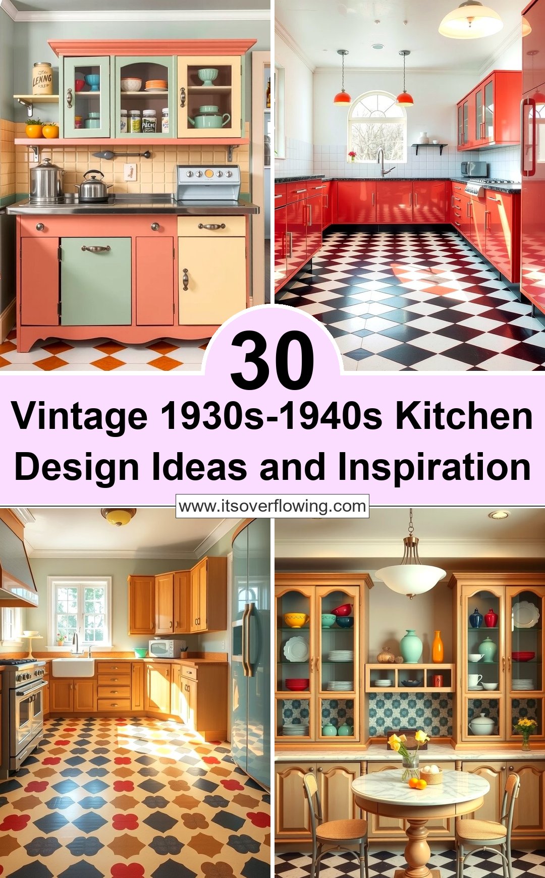 30 Vintage 1930s-1940s Kitchen Design Ideas & Inspiration