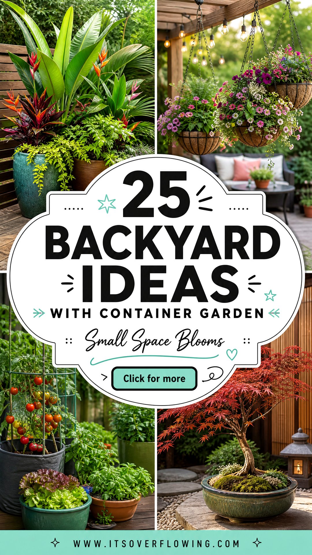 25 Backyard Ideas With Container Garden for Small Spaces