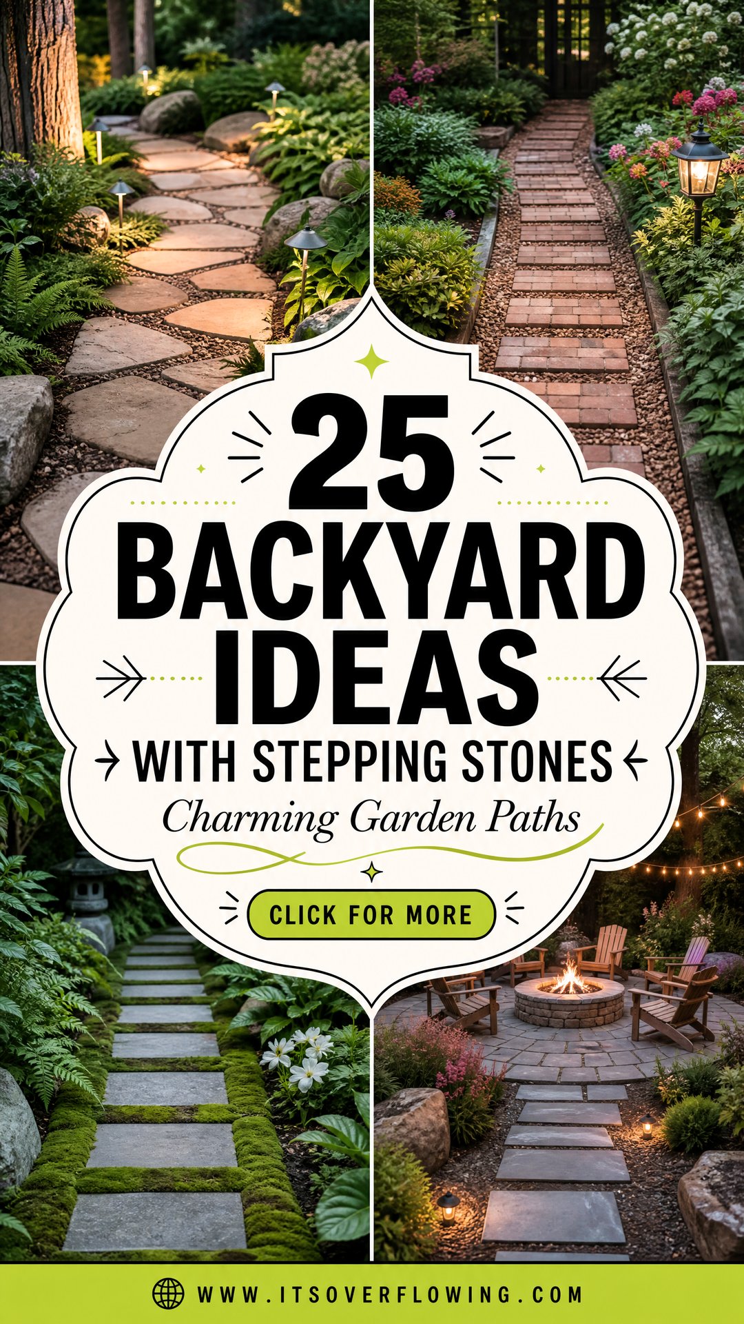 25 Backyard Ideas With Stepping Stones For Charming Paths