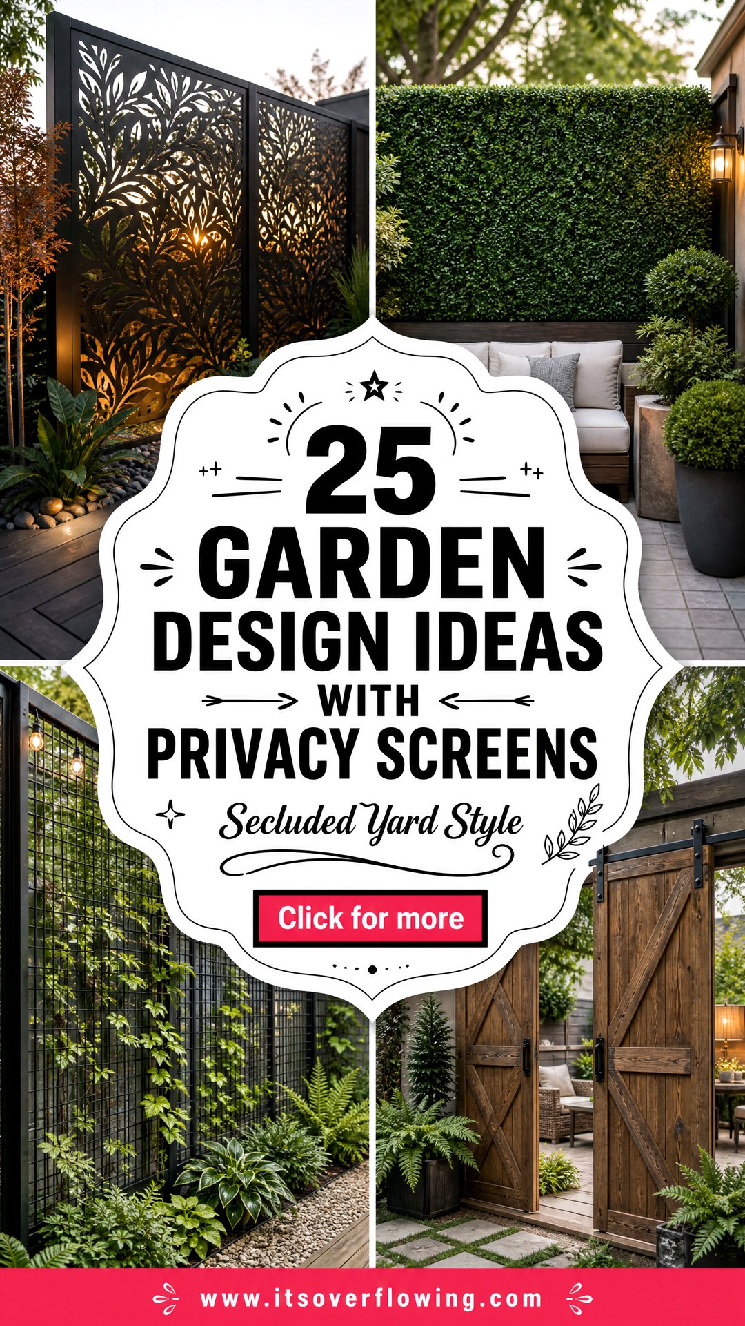 25 Garden Design Ideas With Privacy Screens for Secluded Yards