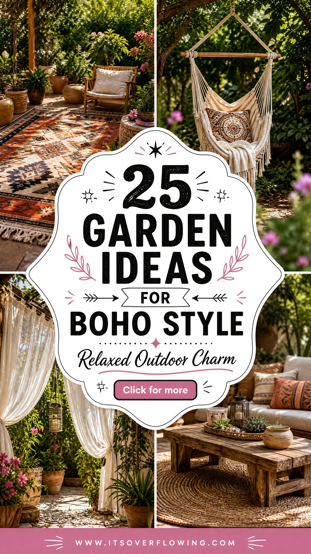25 Garden Ideas for Boho Style With Relaxed Outdoor Charm