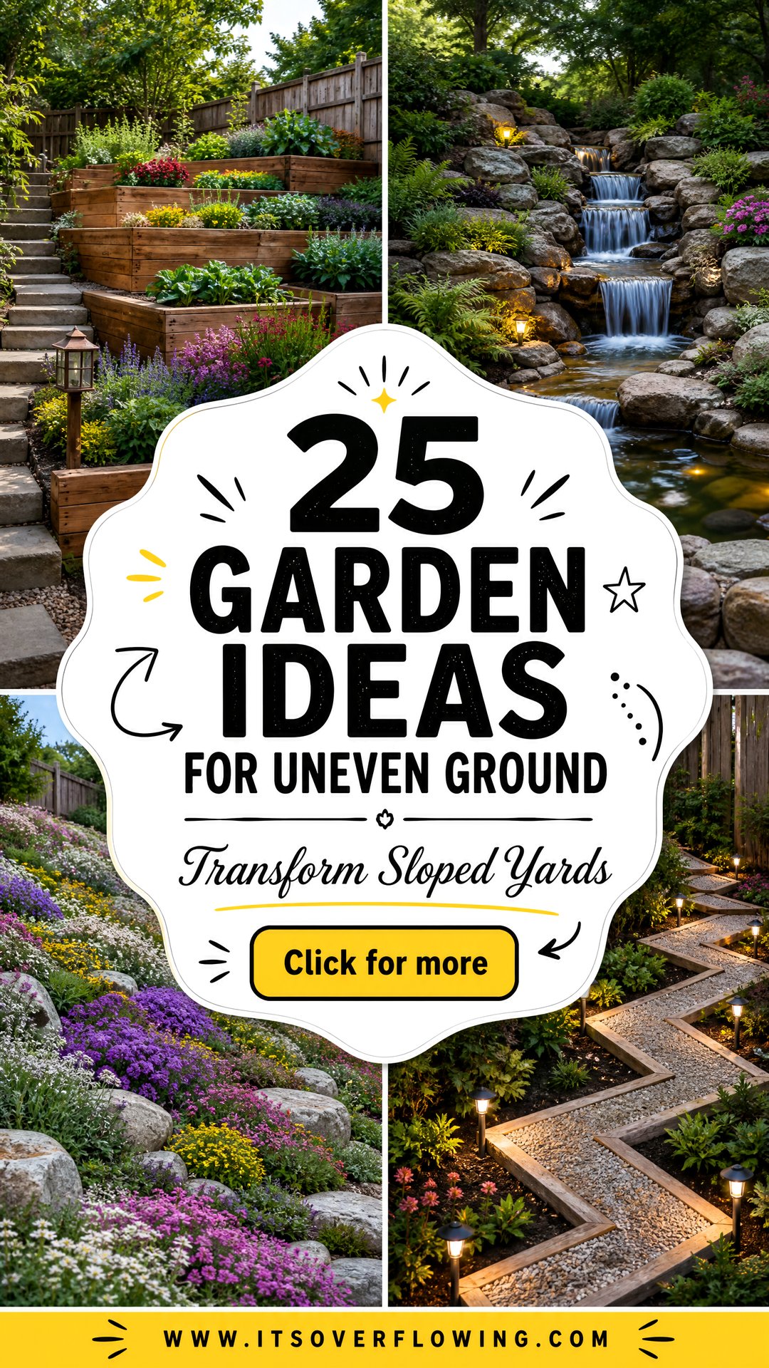 25 Garden Ideas for Uneven Ground to Transform Slopes