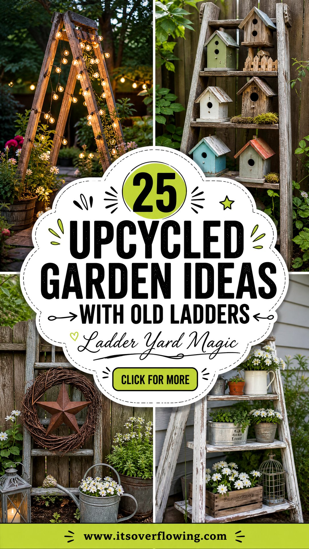 25 Upcycled Garden Ideas With Old Ladders for Your Yard