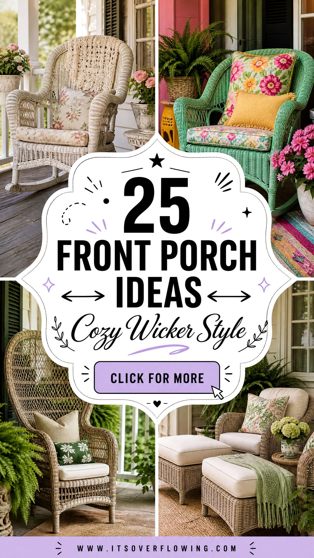 25 front porch ideas with wicker furniture for Cozy Style