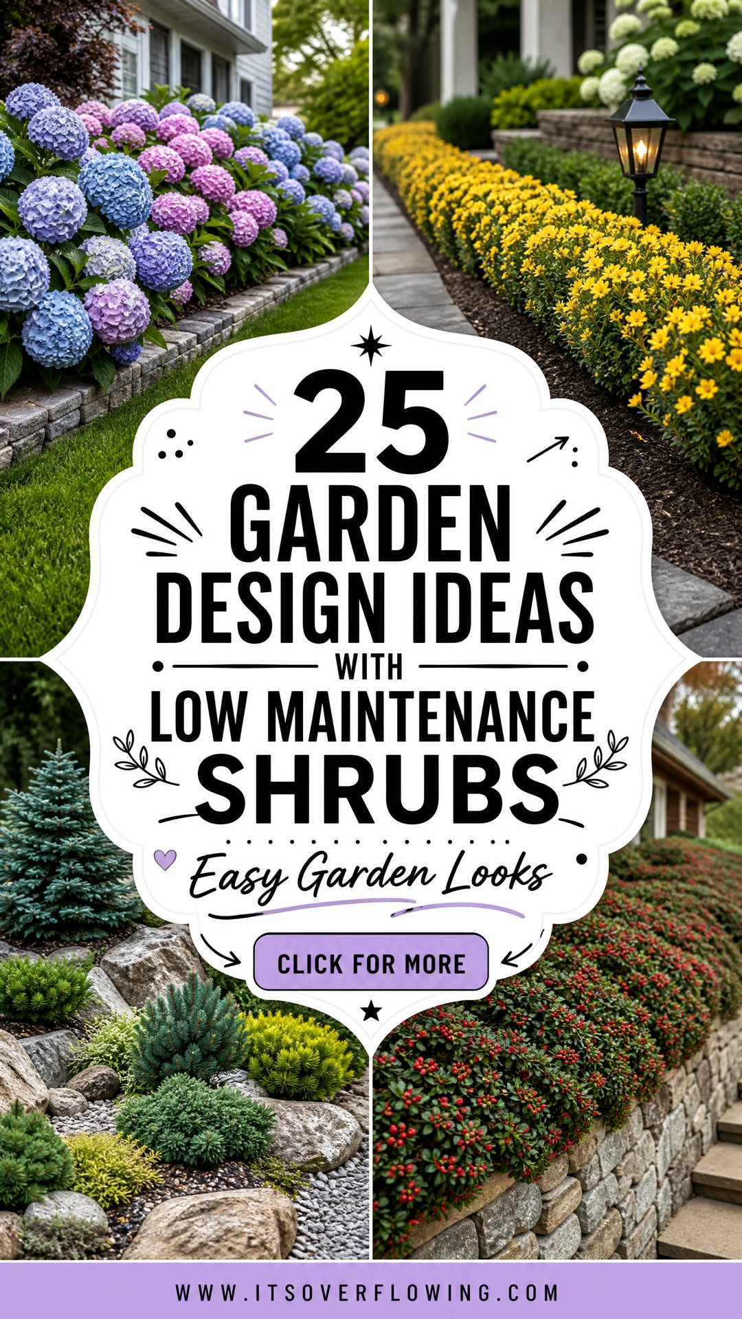 25 garden design ideas with low maintenance shrubs: Easy Looks