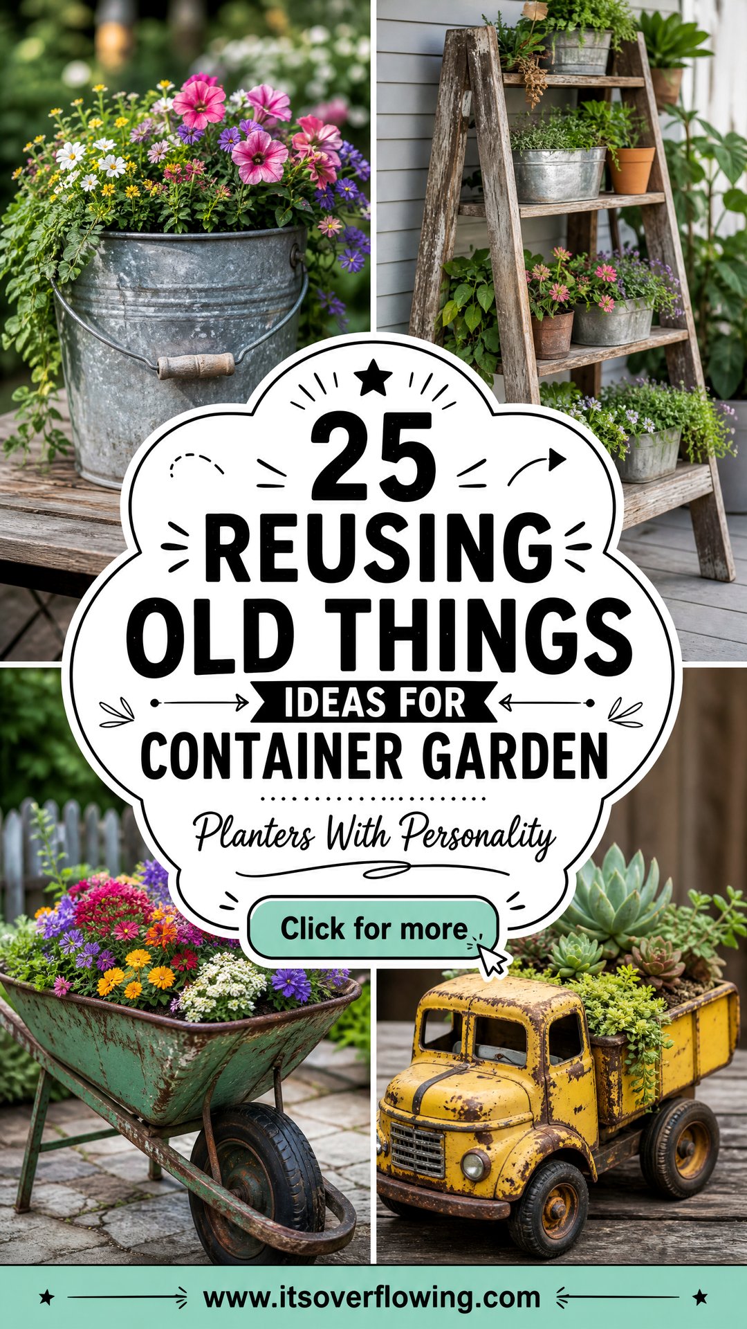 25 reusing old things ideas for container garden: DIY Planters